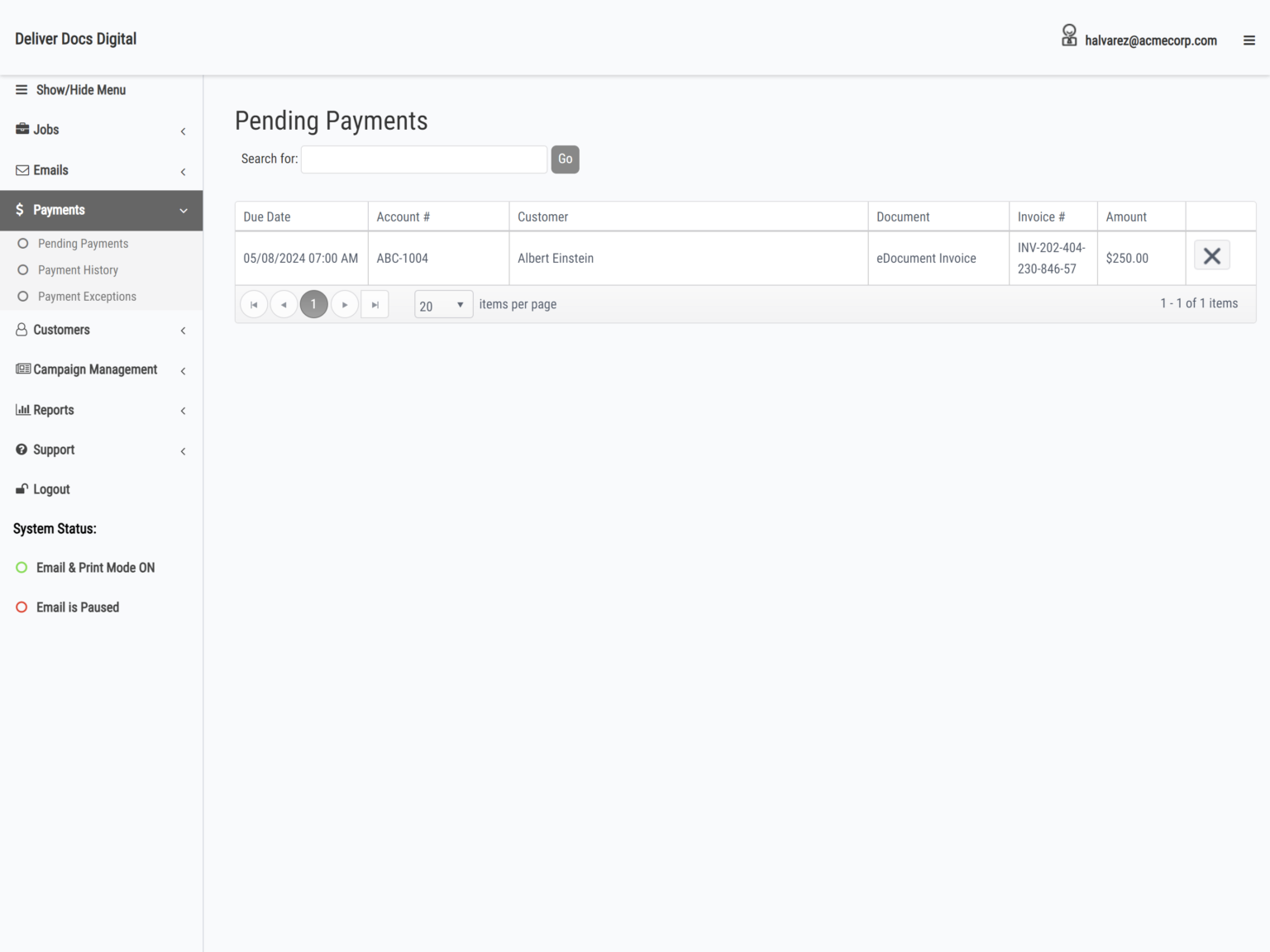 Payments – Deliver Docs Digital